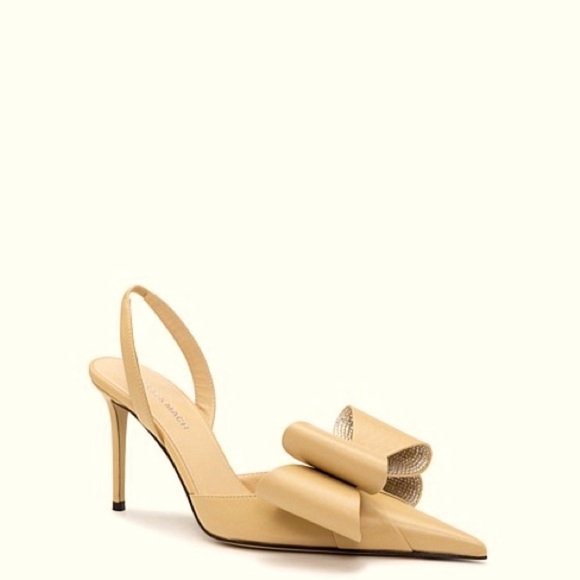 MACH & MACH | Shoes | Mach And Mach Elegant Tan Bow Womens Heels | Poshmark